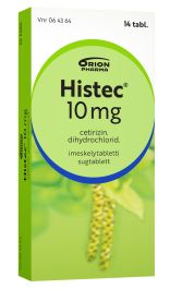 HISTEC imeskelytabletti 10 mg 14 fol - Sodankylän apteekki